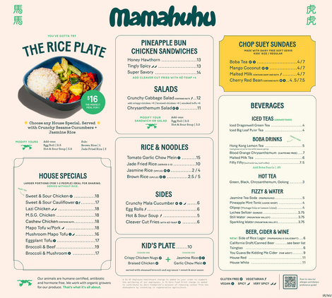 Restaurant Menu – Mamahuhu