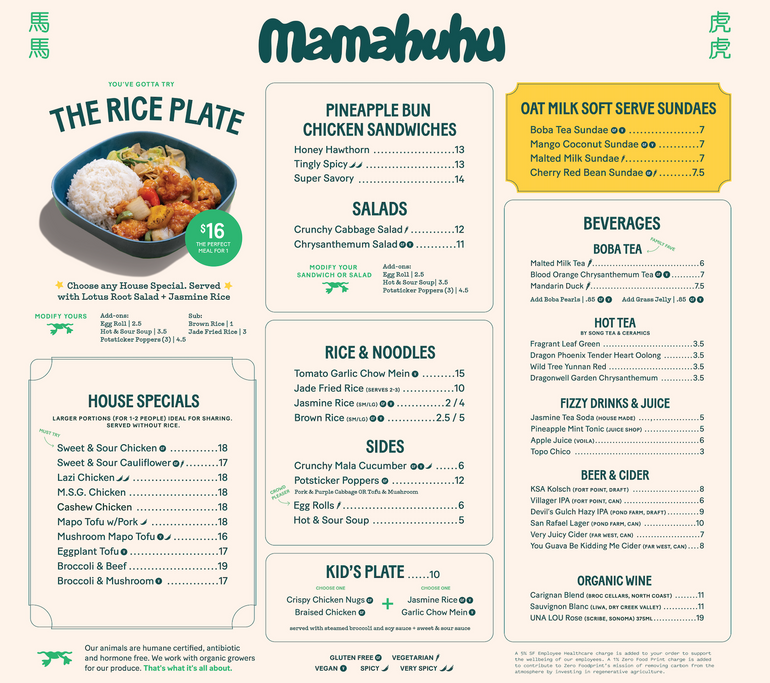 Restaurant Menu – Mamahuhu